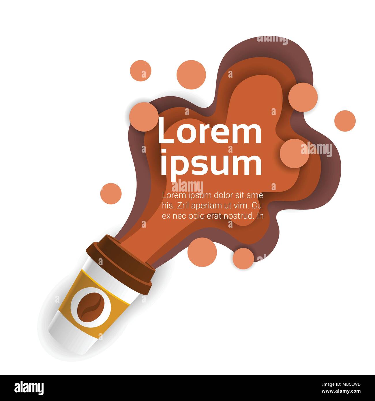 Disposable cup hot chocolate Stock Vector Images - Alamy