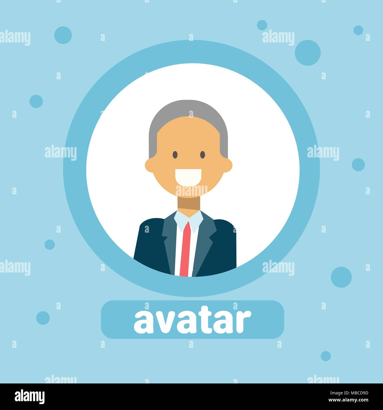 Male Avatar Businessman Profile Icon Element User Face Stock Vector ...