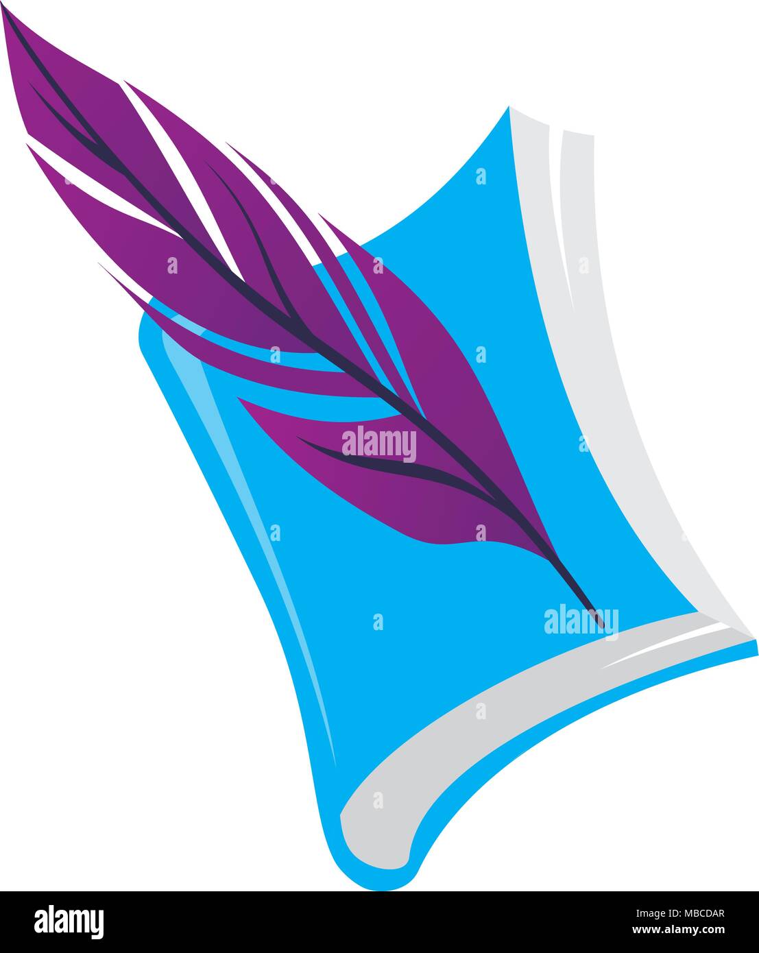 Books and Feather Stock Vector Image & Art - Alamy