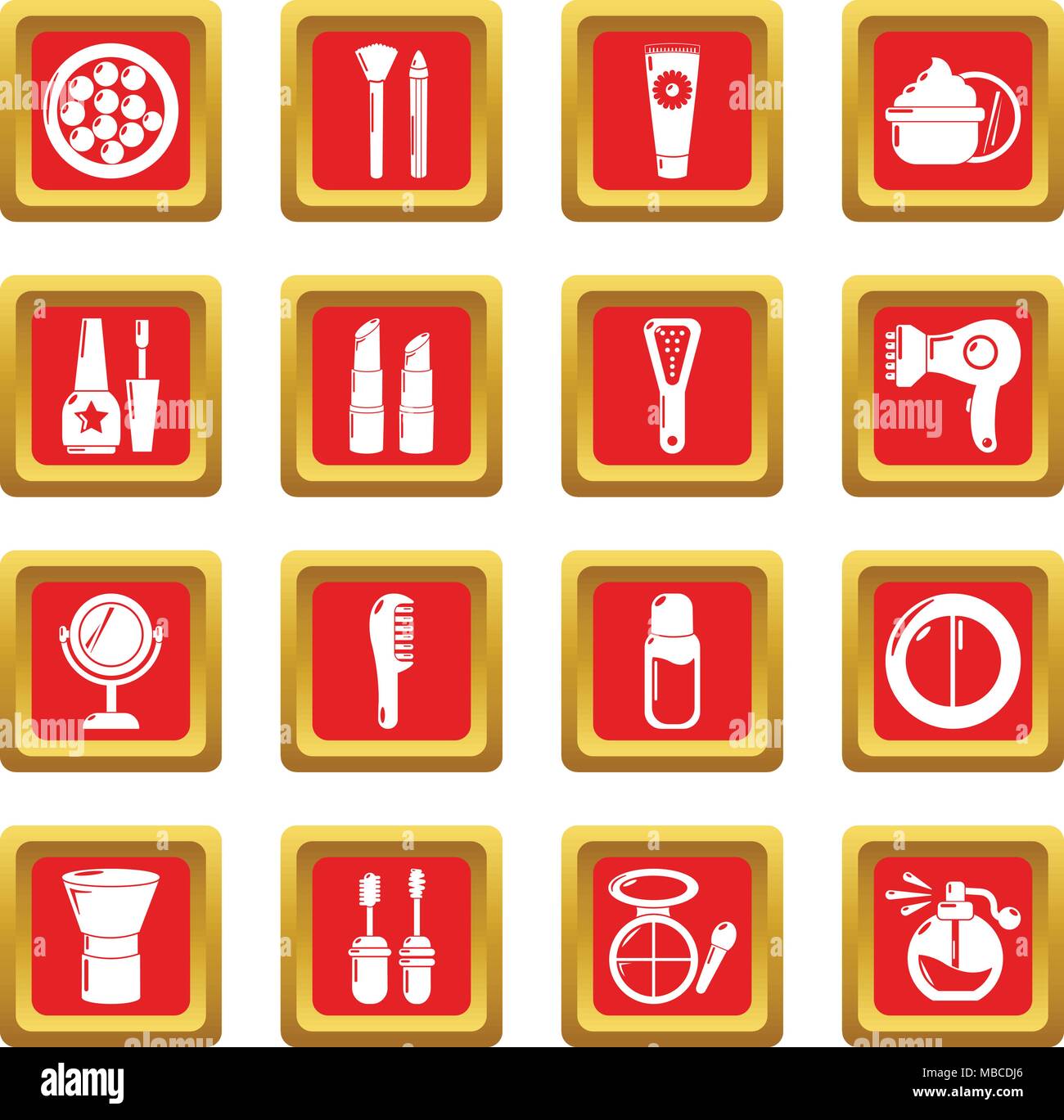 Red powder makeup Stock Vector Images - Alamy