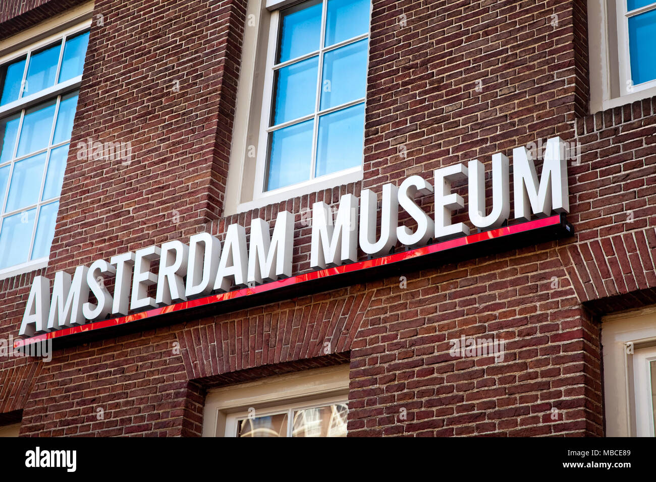 Amsterdam museum sign on the wall, Netherlands Stock Photo - Alamy