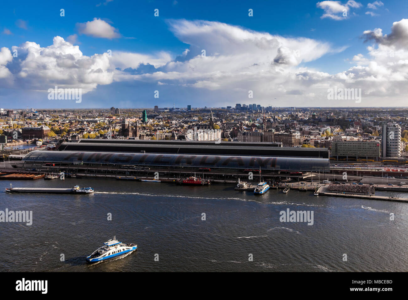 Aerial view of Amsterdam city, Holland Stock Photo - Alamy