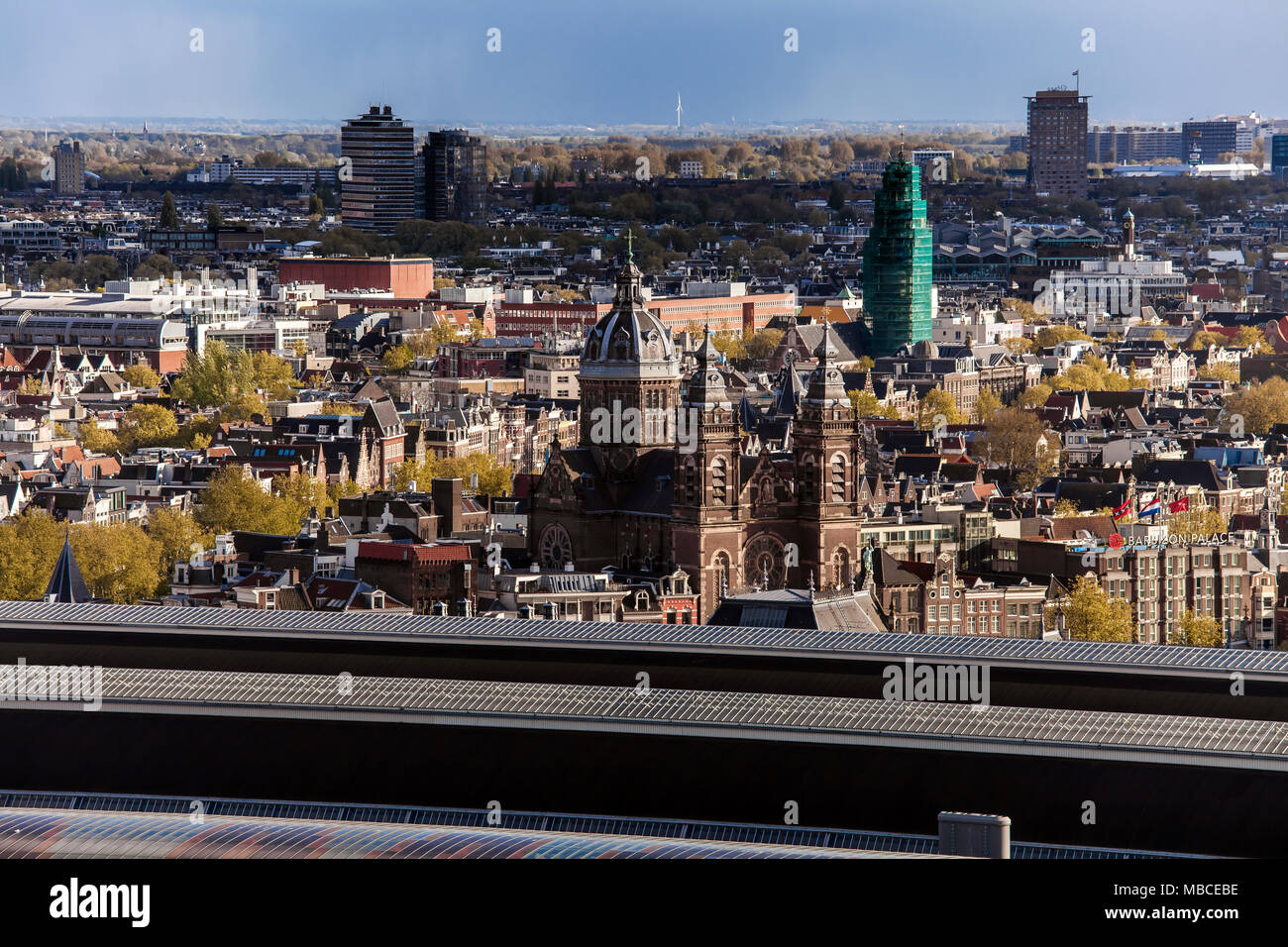Aerial view of Amsterdam city, Holland Stock Photo - Alamy