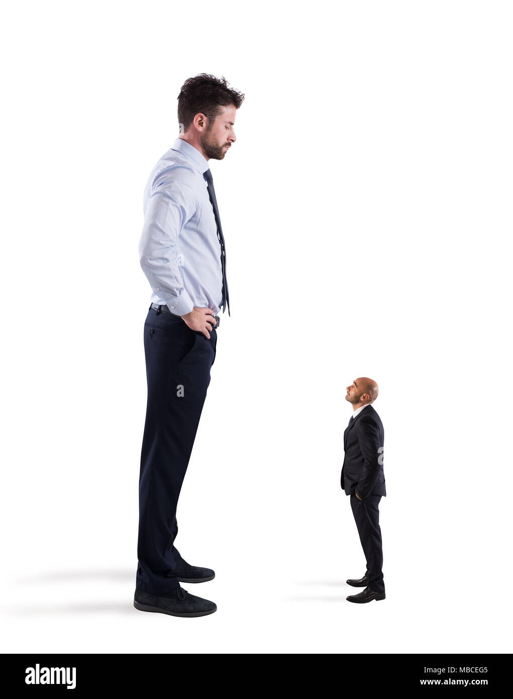 Small man big man business hi-res stock photography and images - Alamy