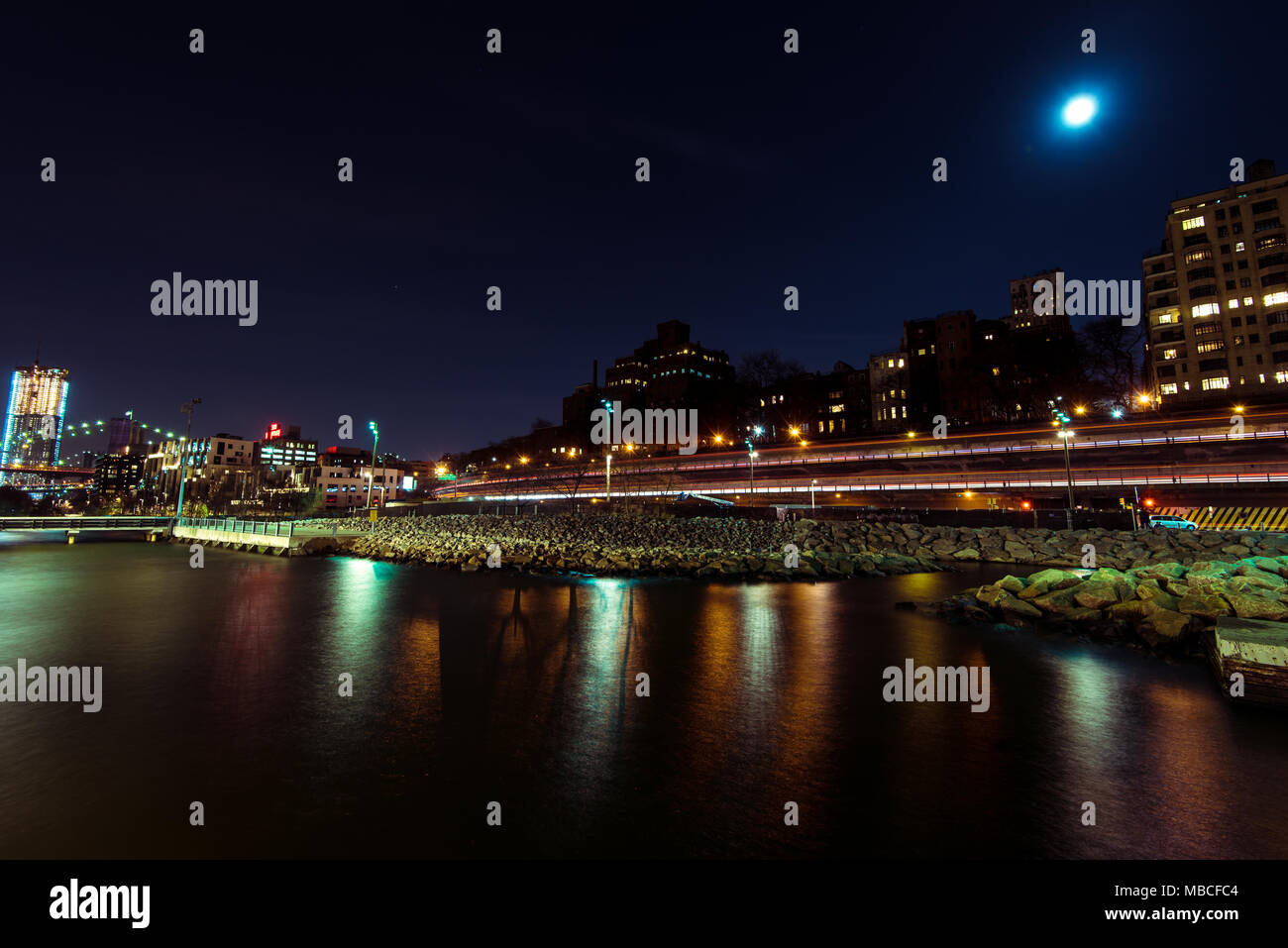 Brooklyn at Night Stock Photo - Alamy
