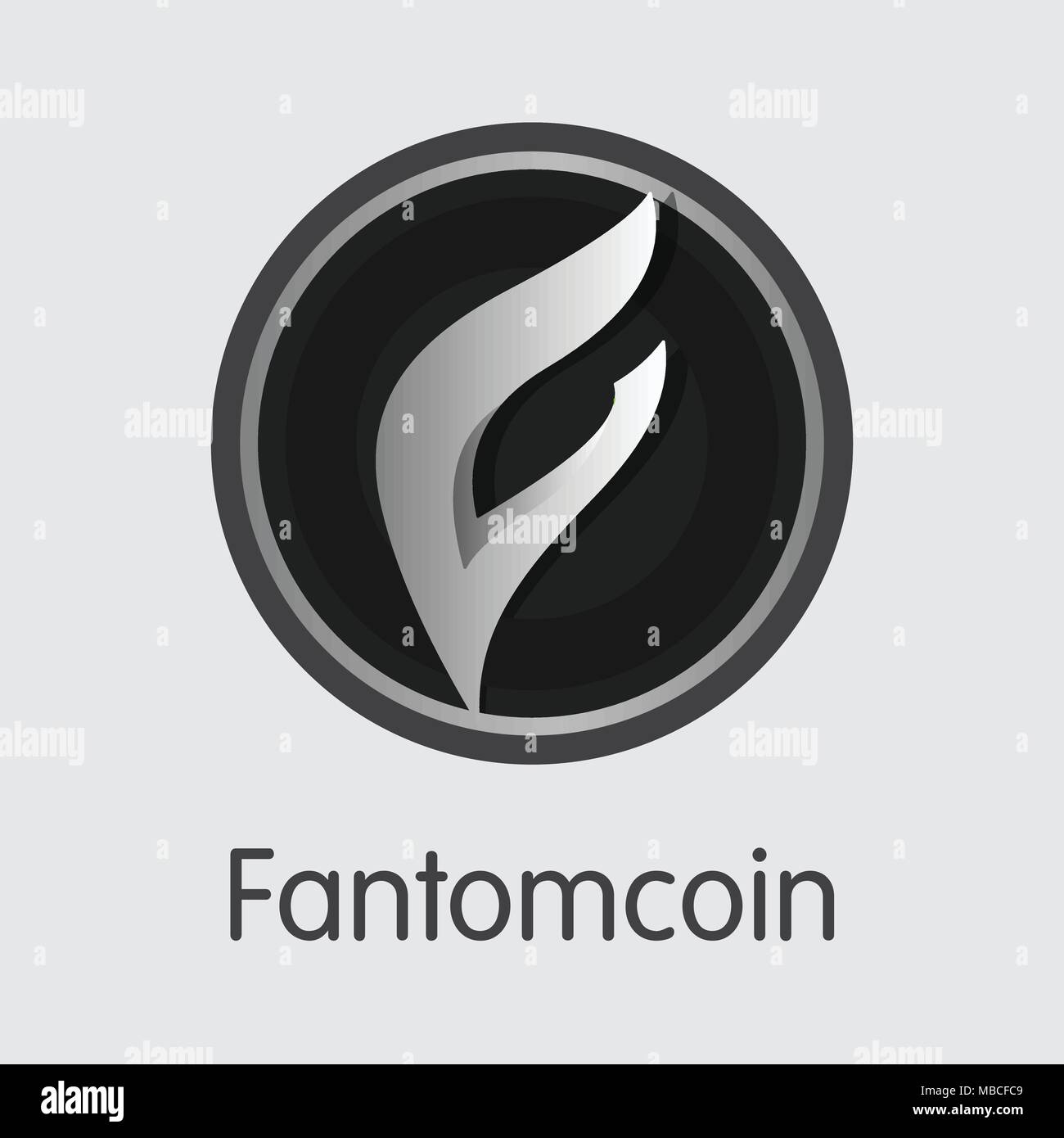 Fantomcoin Digital Currency. Vector FCN Coin Image Stock Vector Image ...