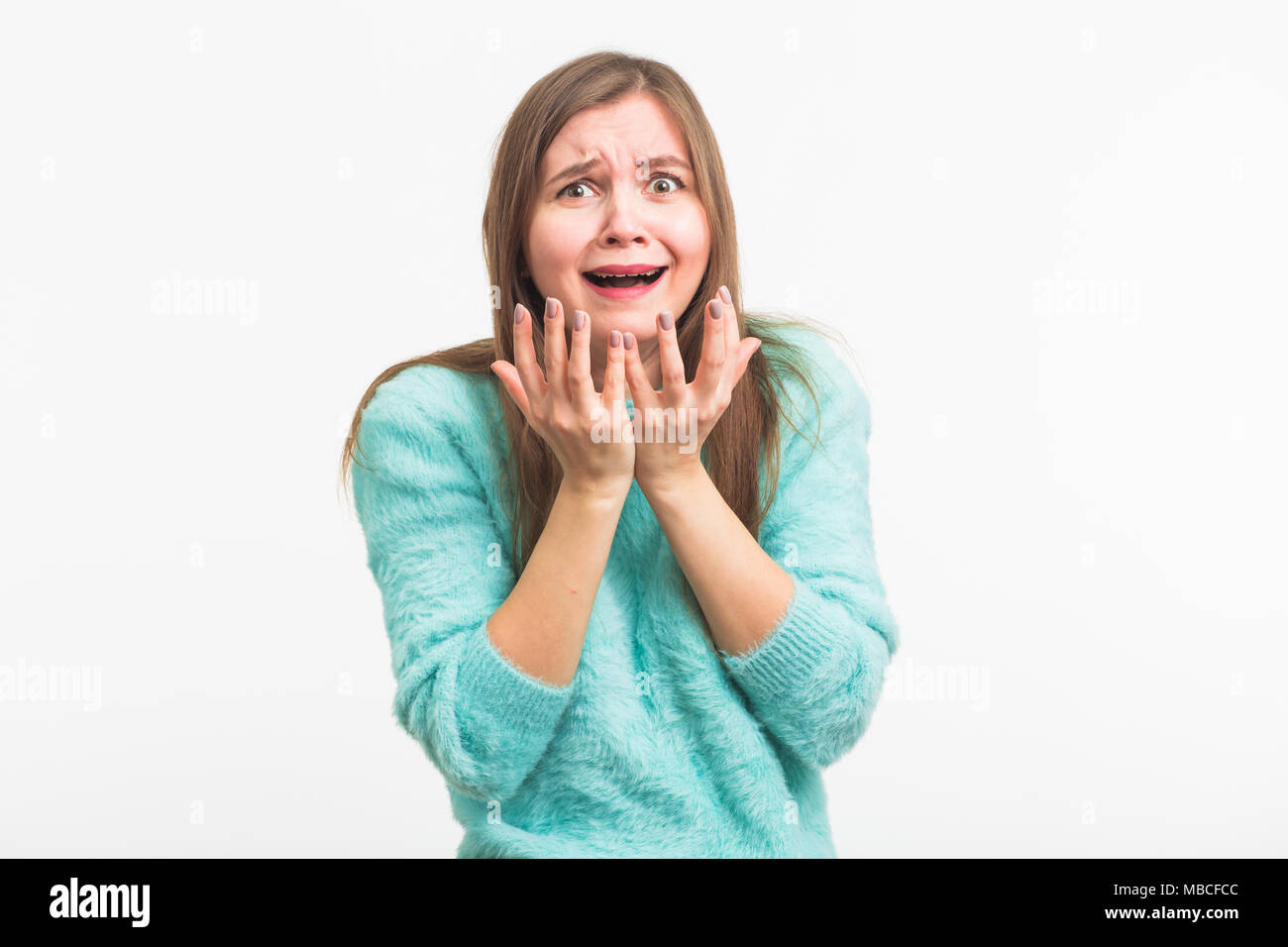 A sad beautiful woman crying Stock Photo - Alamy