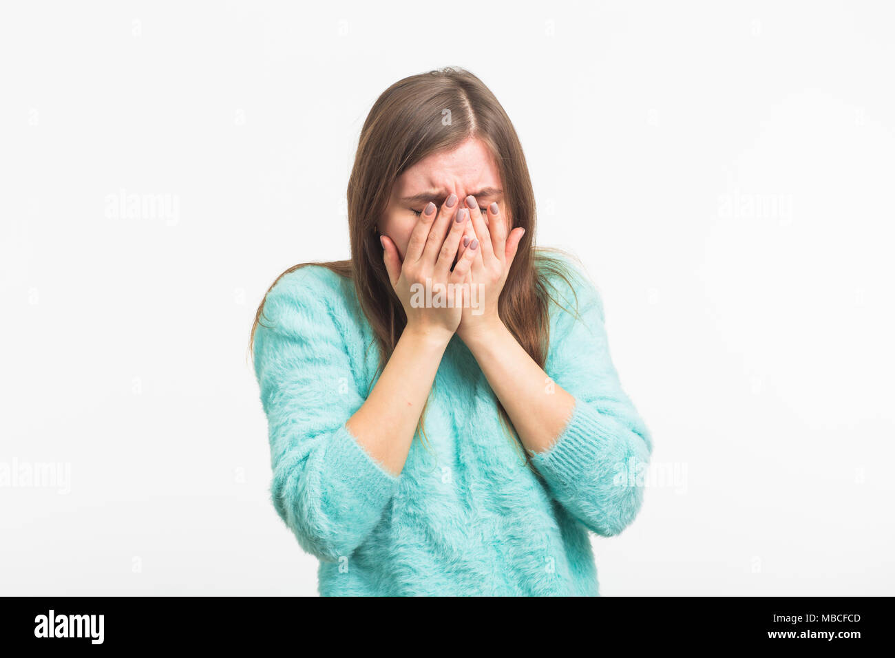 A sad beautiful woman crying Stock Photo - Alamy