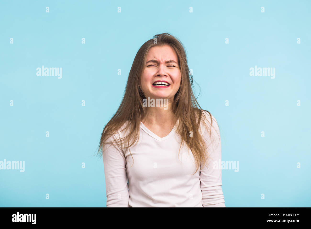 A sad beautiful woman crying Stock Photo - Alamy