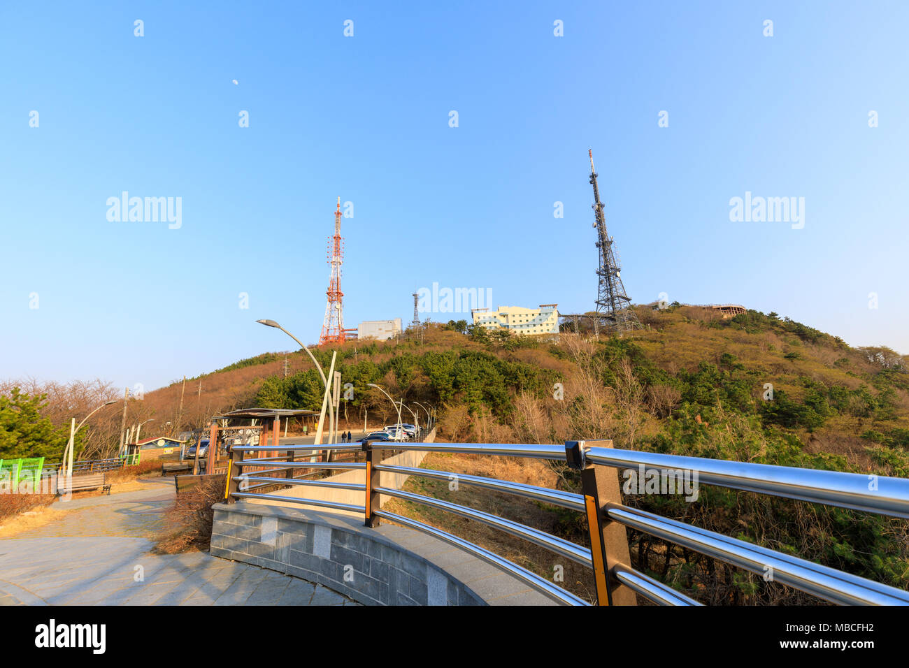 Busan, South Korea - March 27, 2018 : Scenery of Hwangnyeongsan ...