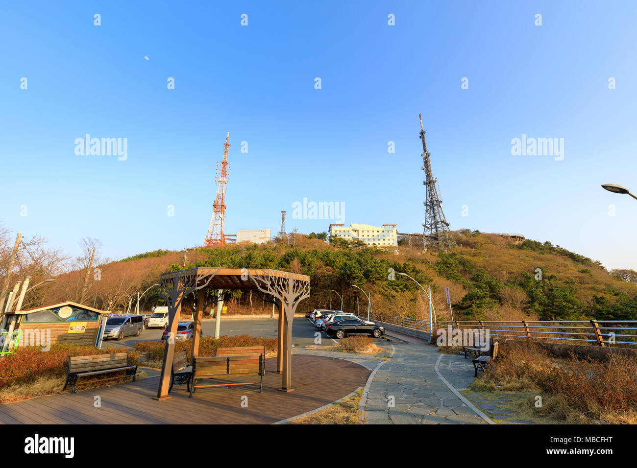 Busan, South Korea - March 27, 2018 : Scenery of Hwangnyeongsan ...