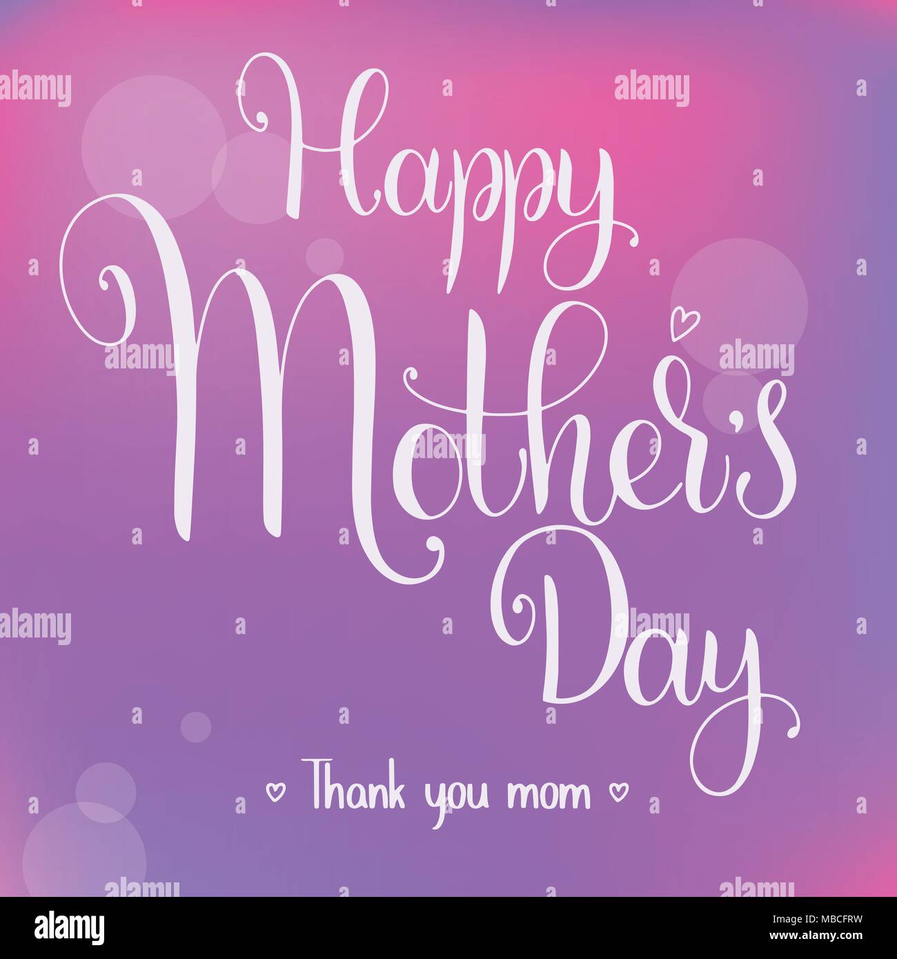Happy mother Day lettering. Greeting Card Design. Hand Drawn Text Stock ...