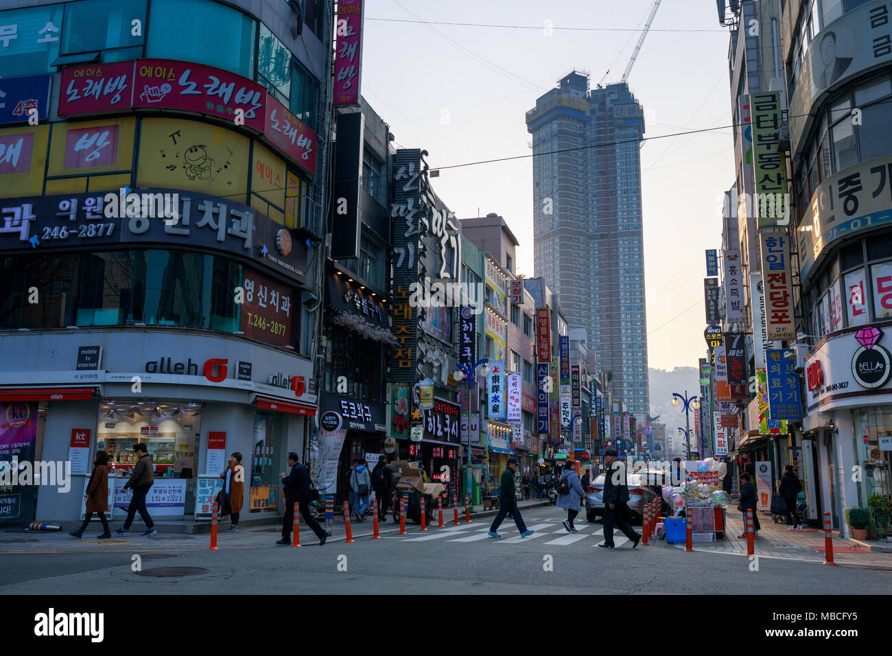 Busan, South Korea - March 24, 2018 : Nampo-dong street in Busan ...