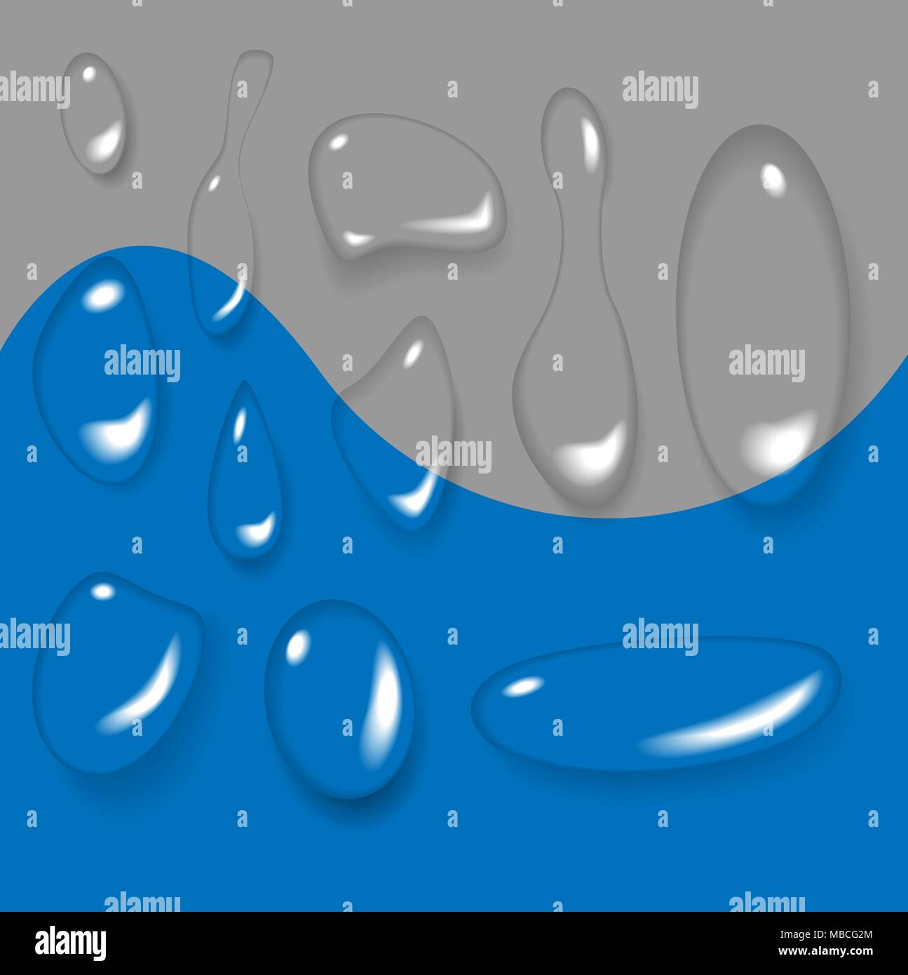 set of transparent vector water drops Stock Vector Image & Art - Alamy