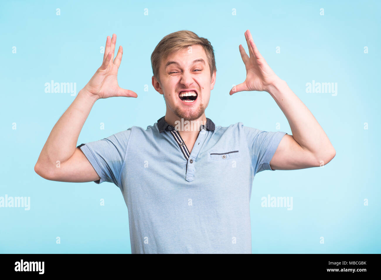 Furious angry man with rage and frustration Stock Photo - Alamy