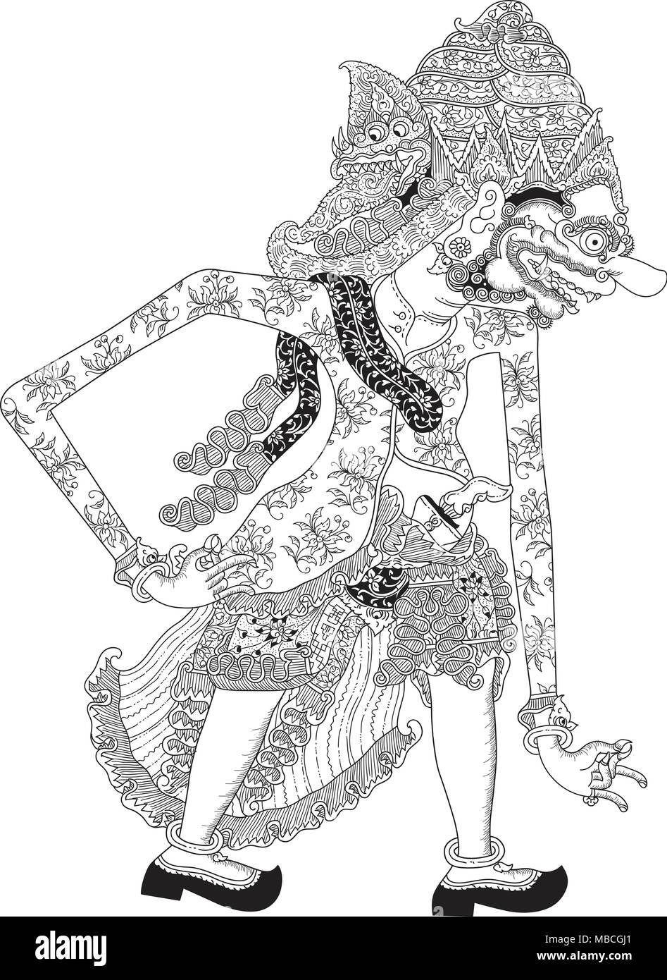 Wayang kulit hitam Cut Out Stock Images & Pictures - Alamy
