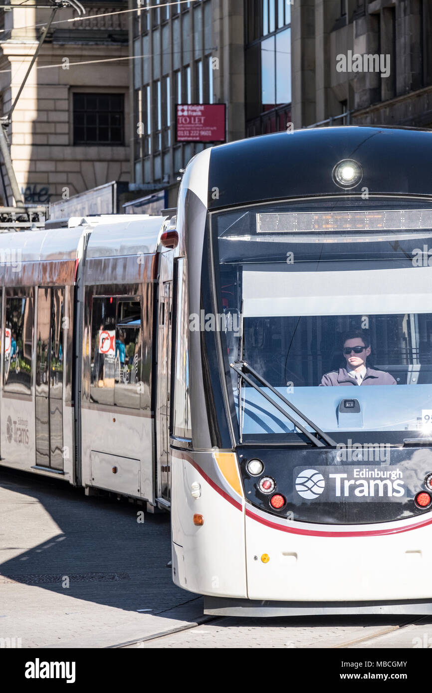 Edinburgh tram service on Princes Street Stock Photo - Alamy