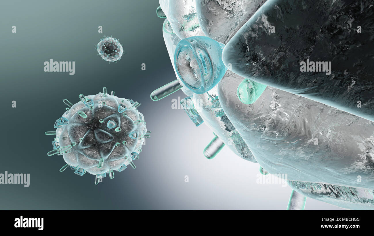 3D Illustration of a HIV Virus in the Body Stock Photo - Alamy