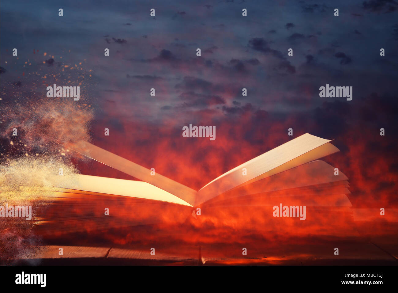 Book open pages flying hi-res stock photography and images - Alamy