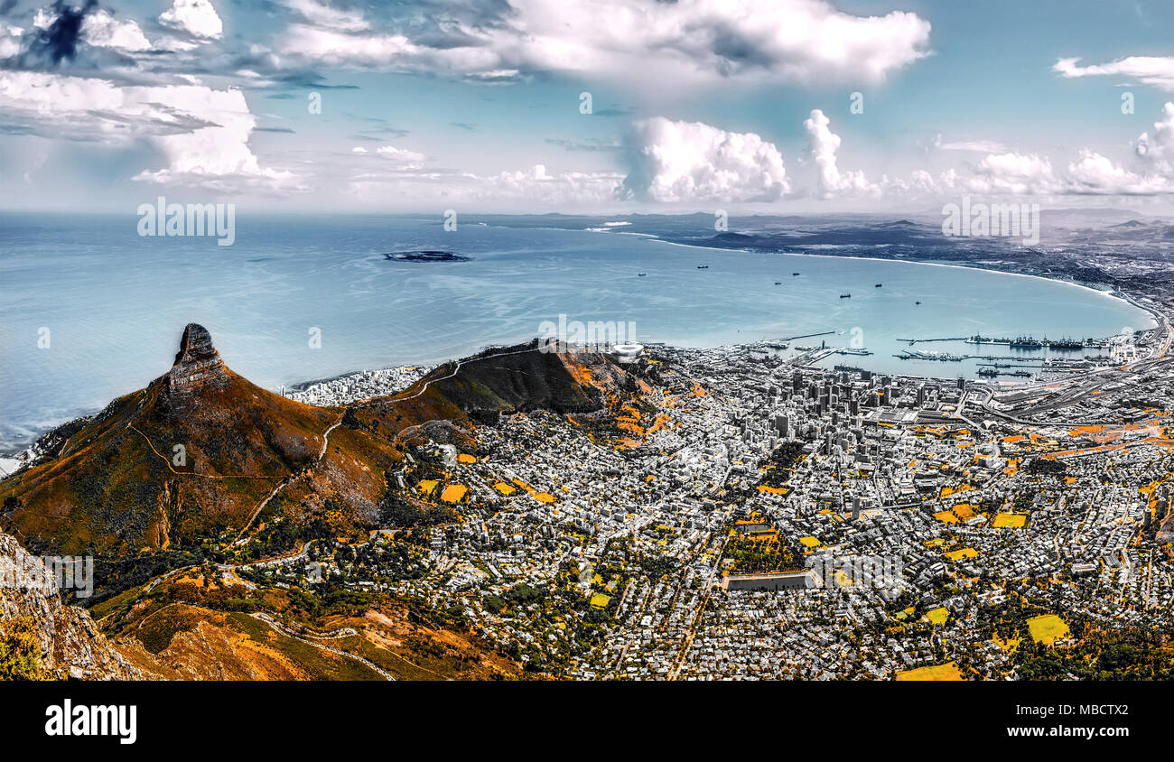 Cape town from above robben island hi-res stock photography and images ...