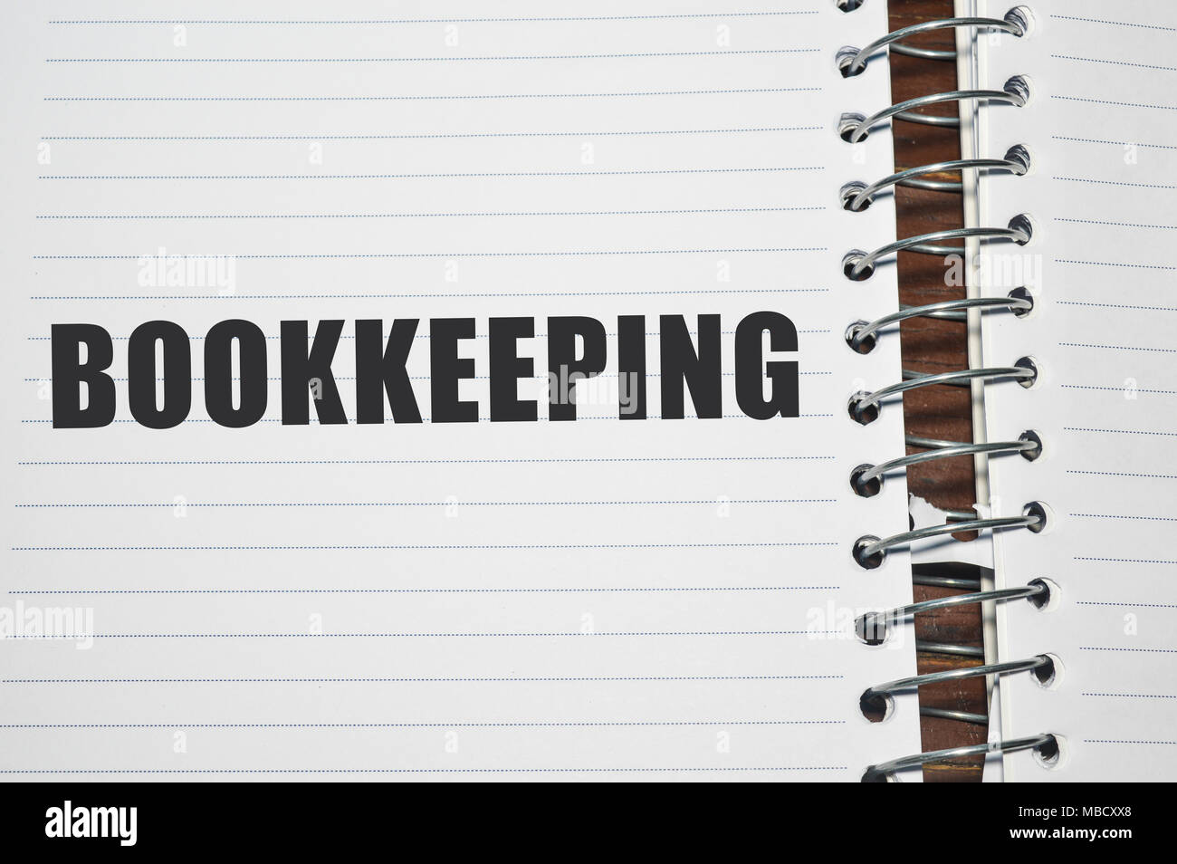 Bookkeeper word written on white paper Stock Photo - Alamy