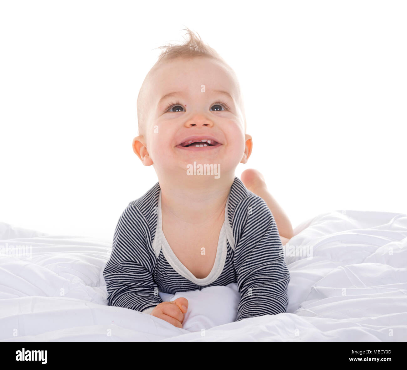 human baby in front of white background Stock Photo - Alamy