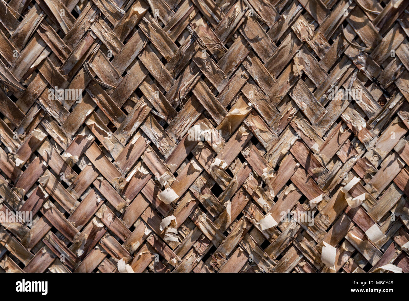 Thatched Bamboo Background Stock Photo - Alamy