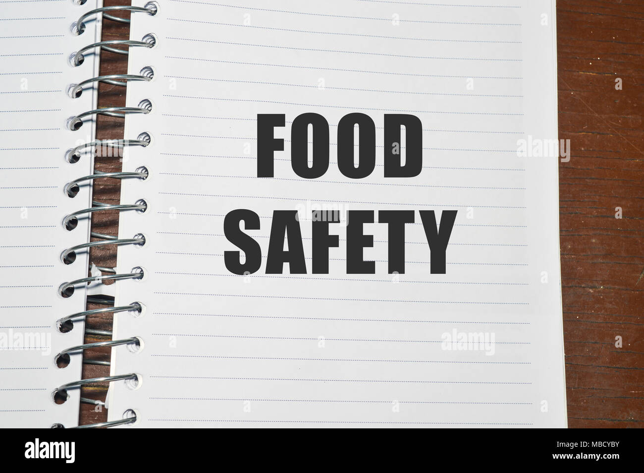 food safety written on white paper Stock Photo - Alamy