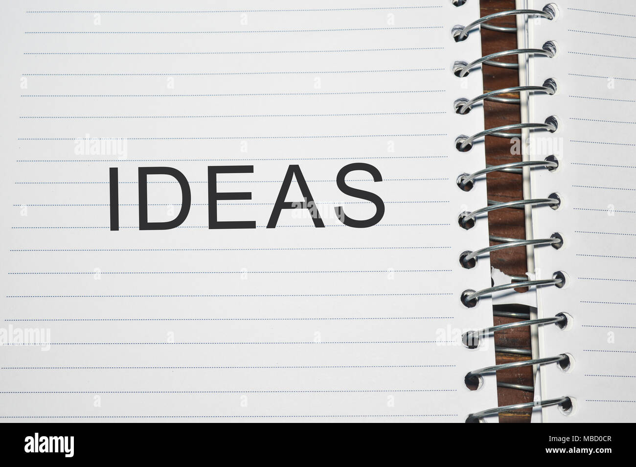 ideas word written on white paper Stock Photo - Alamy