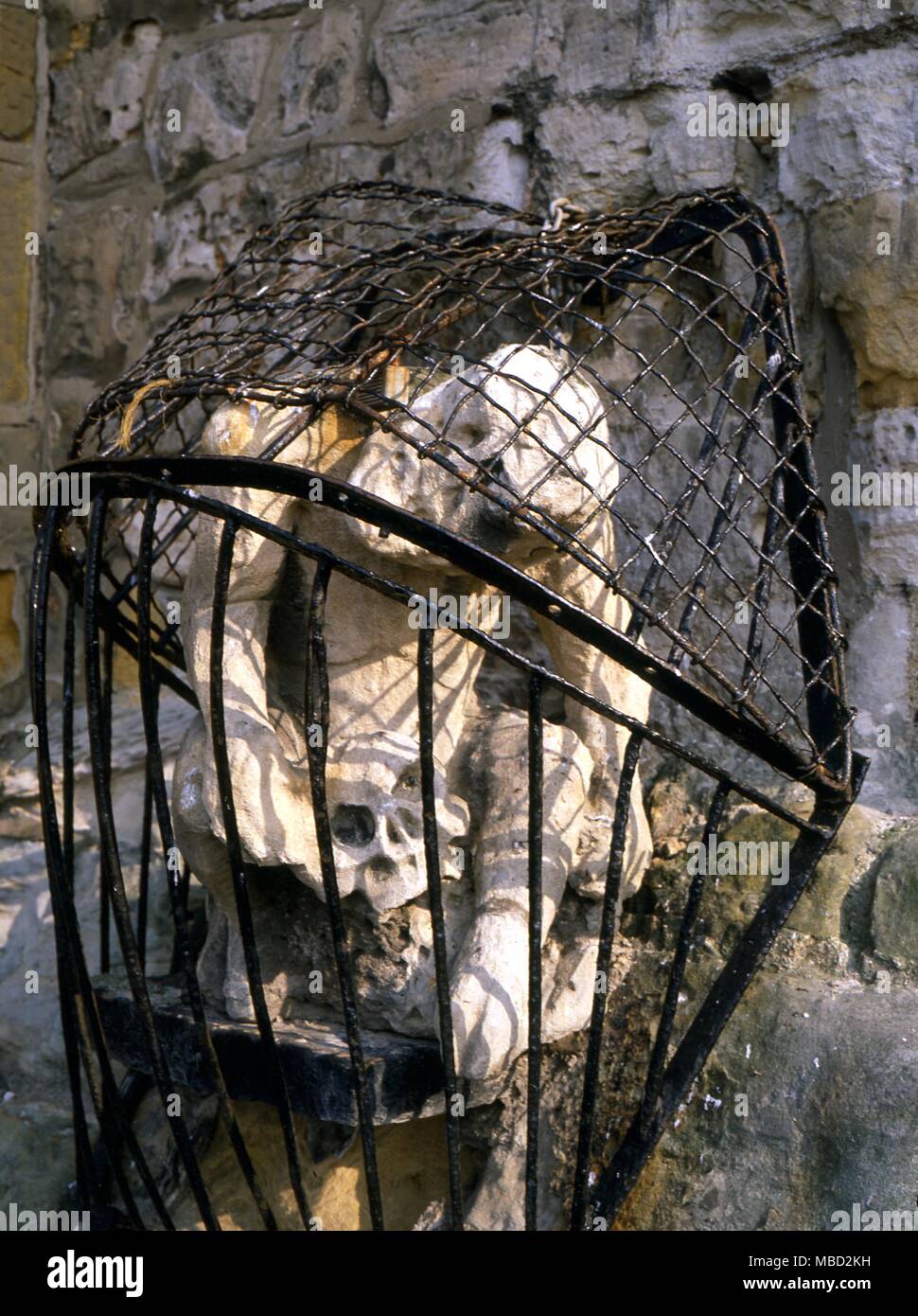 The House of Horrors on the seafront in Scarborough, Yorkshire. A caged ...
