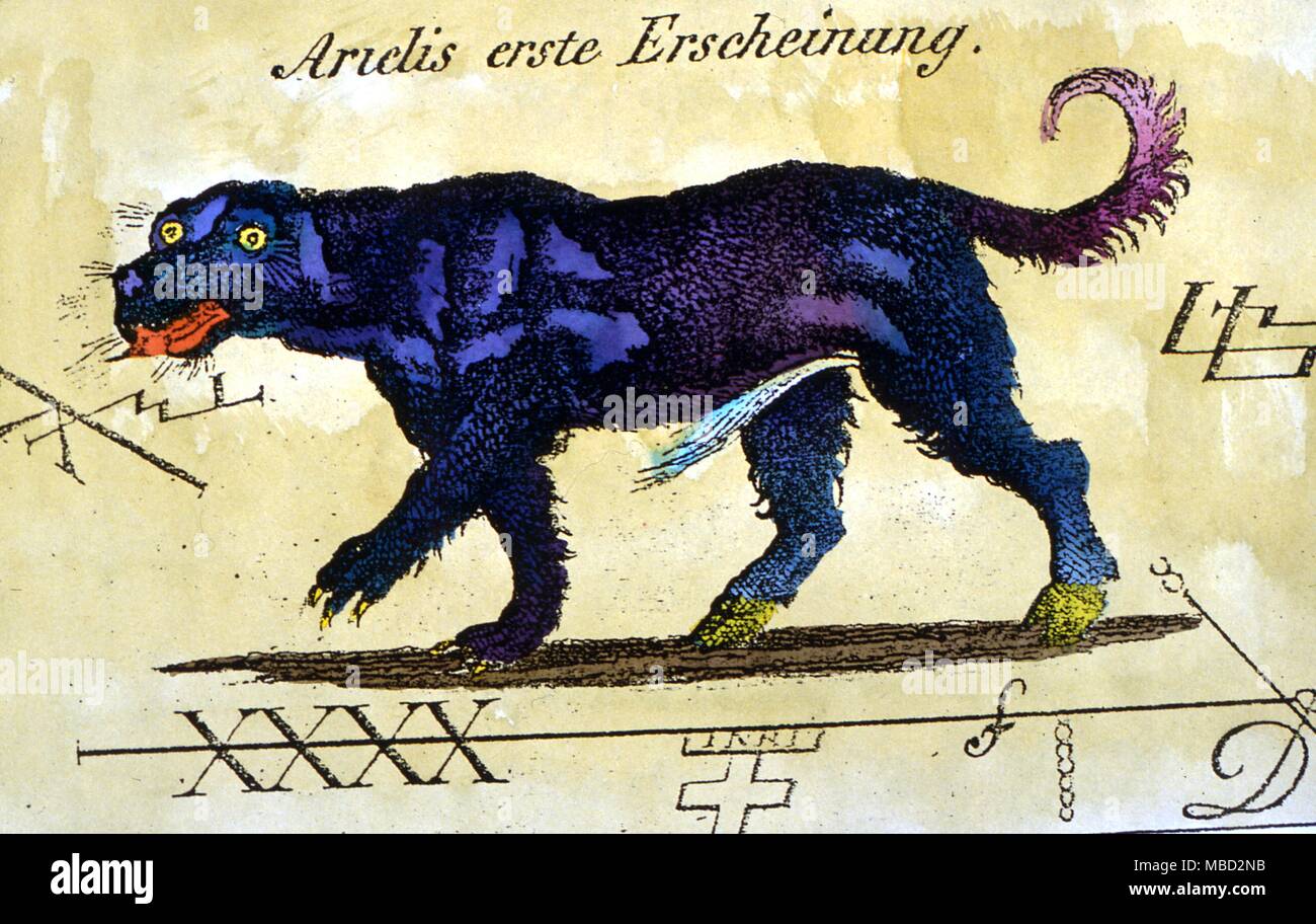 Monsters. Woodcut of the Beast of Gevaudan, which terrorized the ...