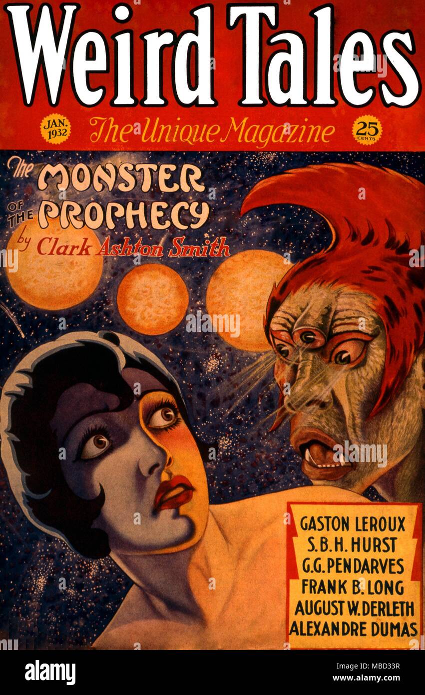 Science Fiction and Horror Magazines. Cover of Weird Tales, January ...