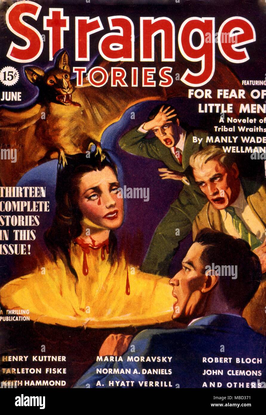 Science Fiction and Horror Magazines Cover of Strange Stories. June ...