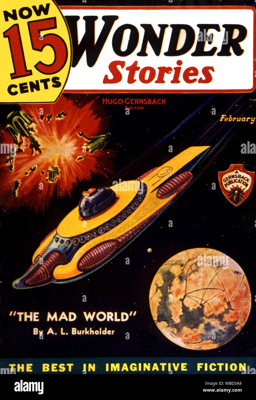 Science Fiction and Horror Magazines. "Wonder Stories" cover. February ...