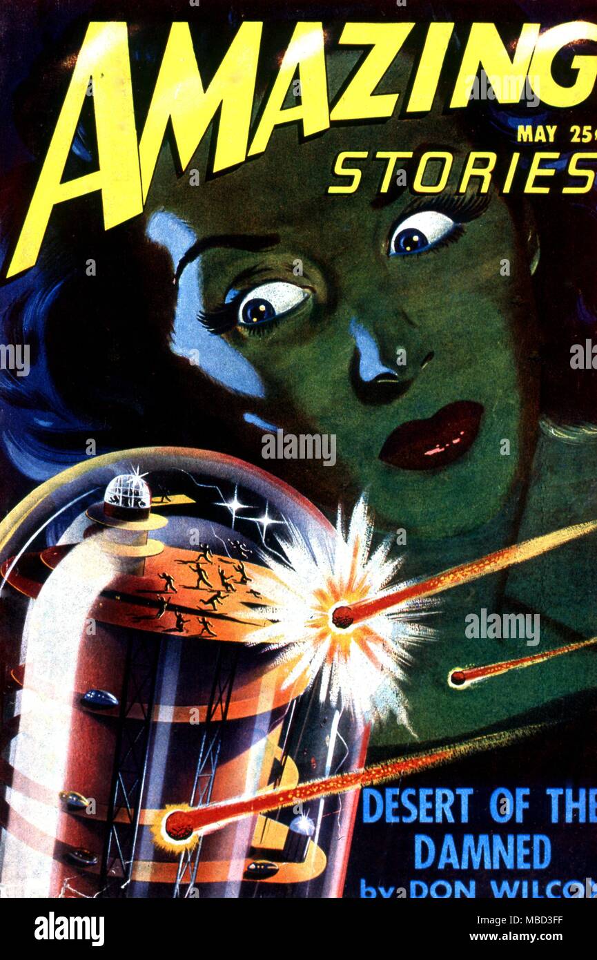 Science Fiction and Horror Magazines. Amazing Stories cover. May 1947 ...