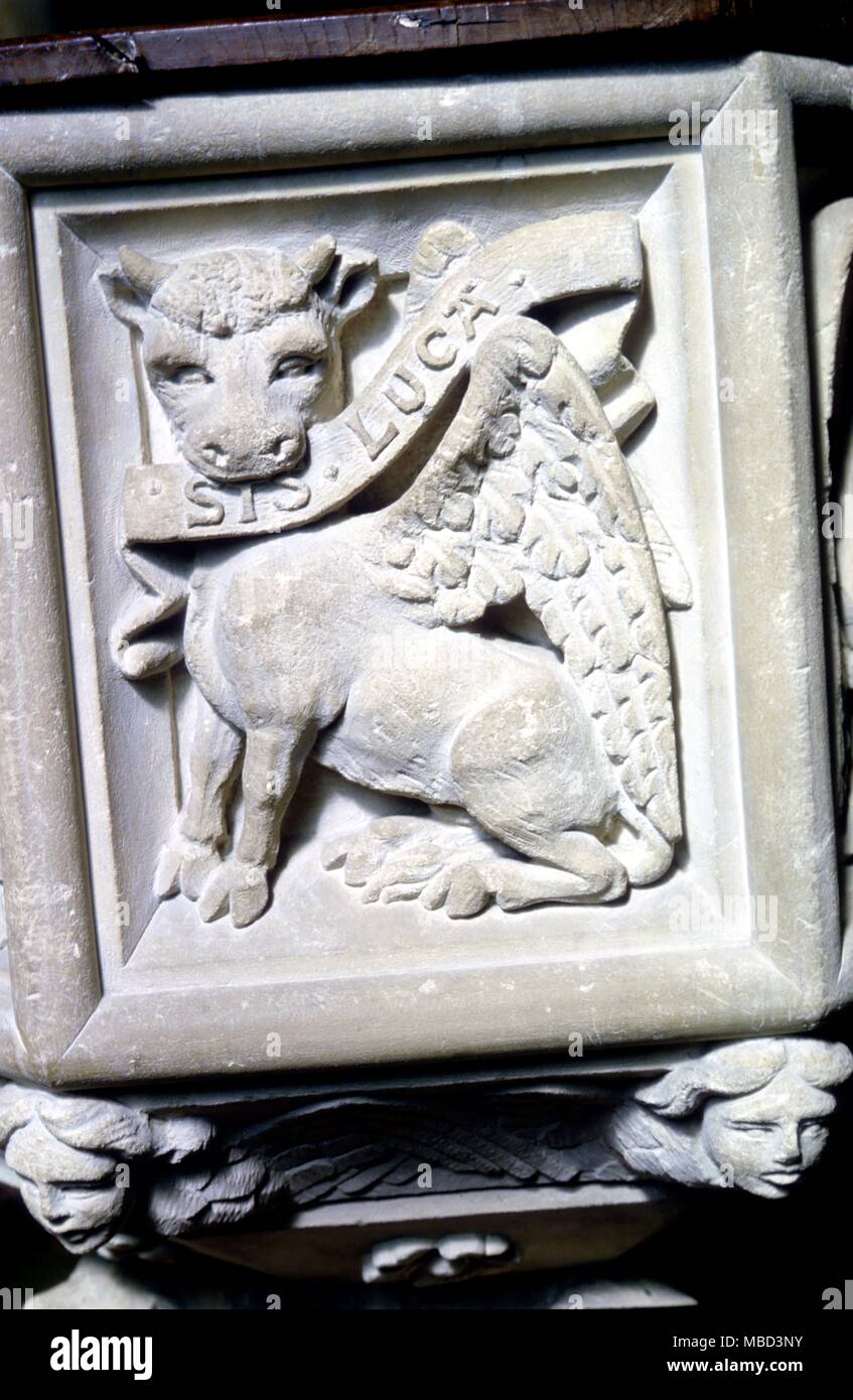 Four Evangelists - St. Luke in the image of the bull of Taurus ...