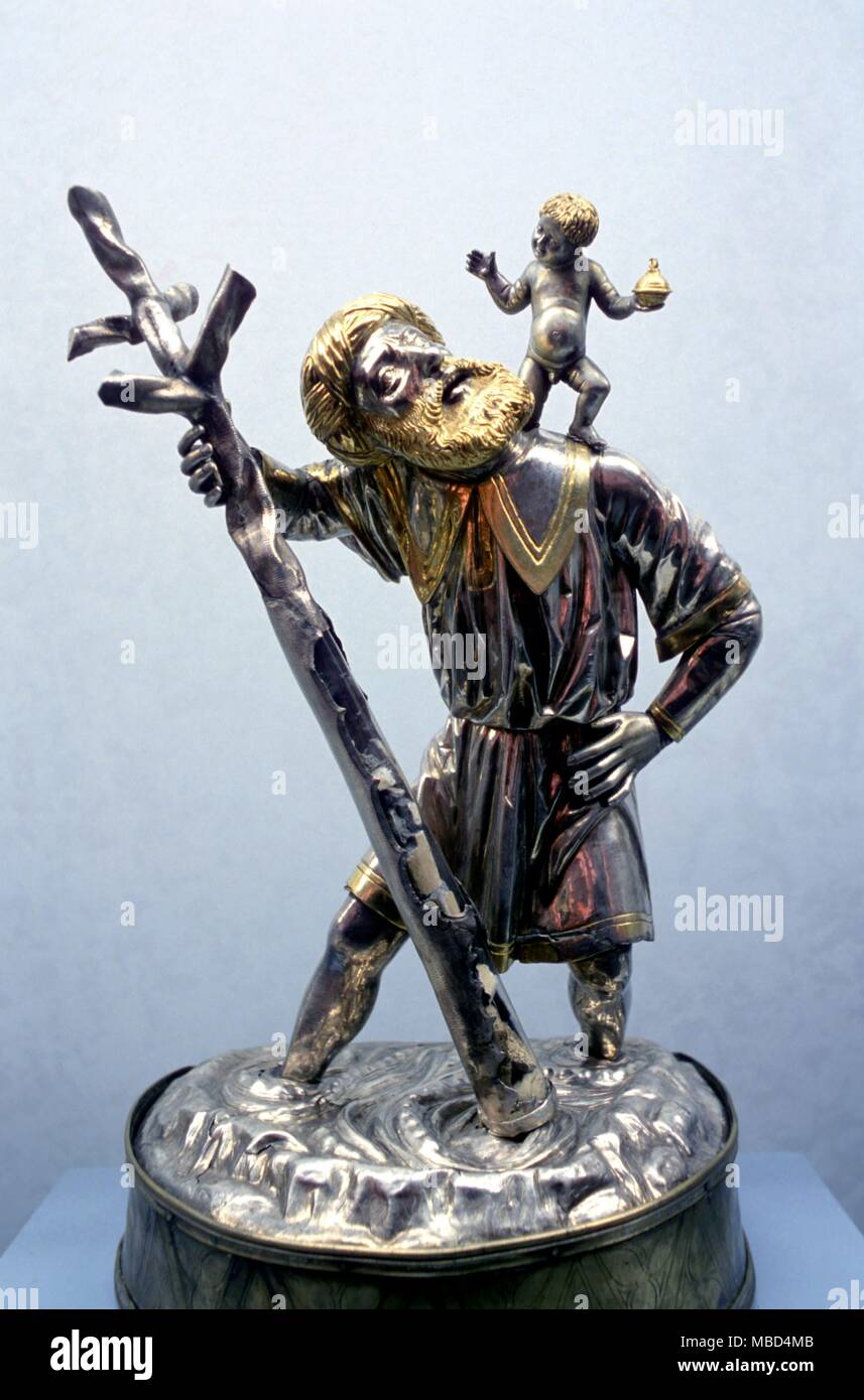 Mediaeval relics in reliquaries, in the Treasury of Tongres Church ...