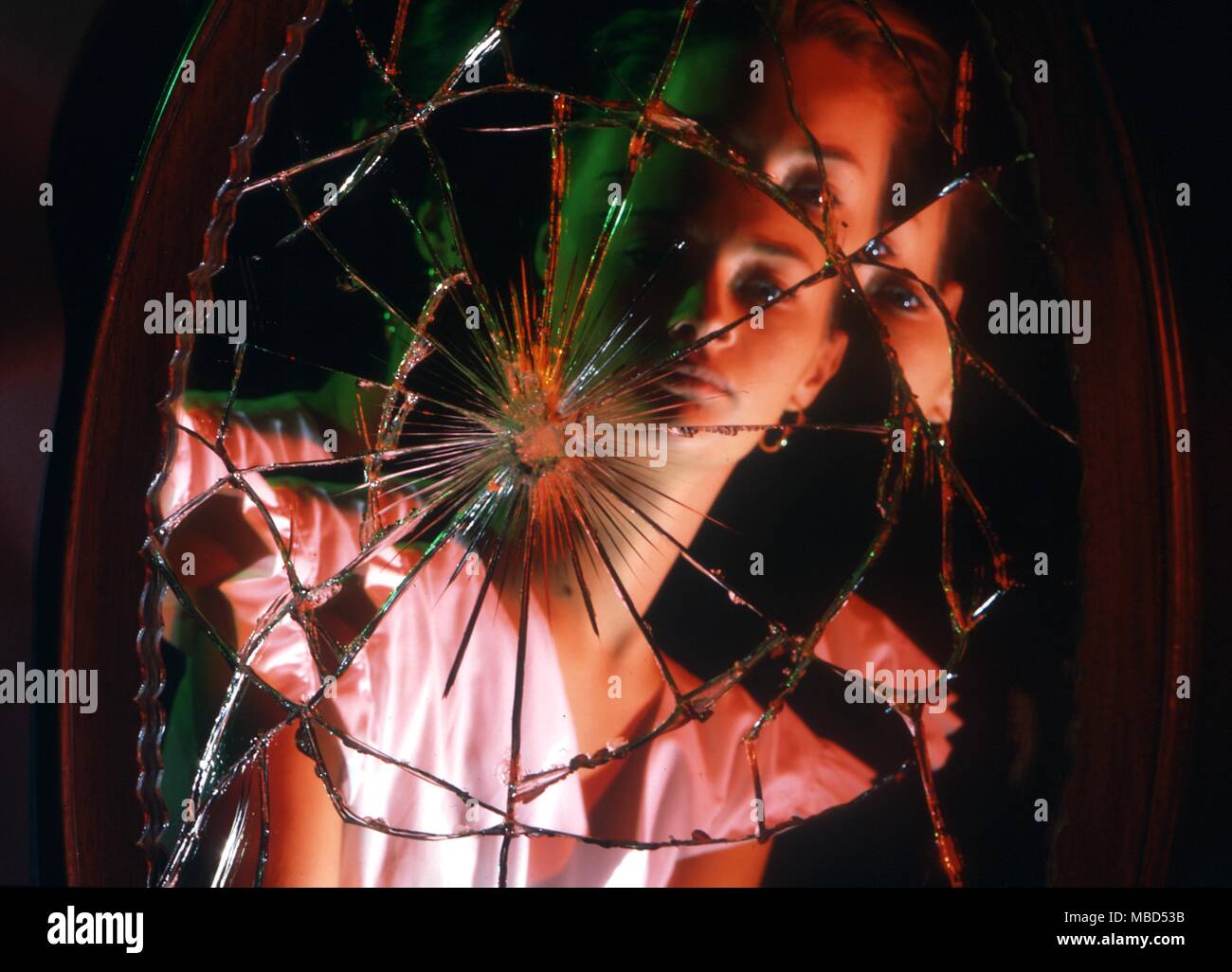 Broken mirror face hi-res stock photography and images - Alamy