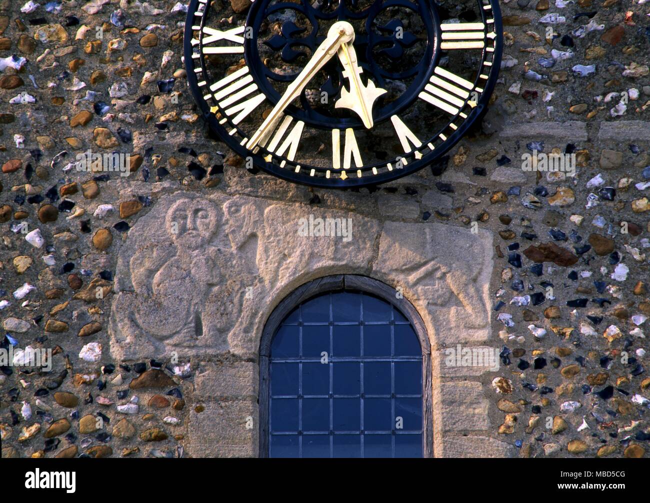 Clock on a church Stock Photo - Alamy