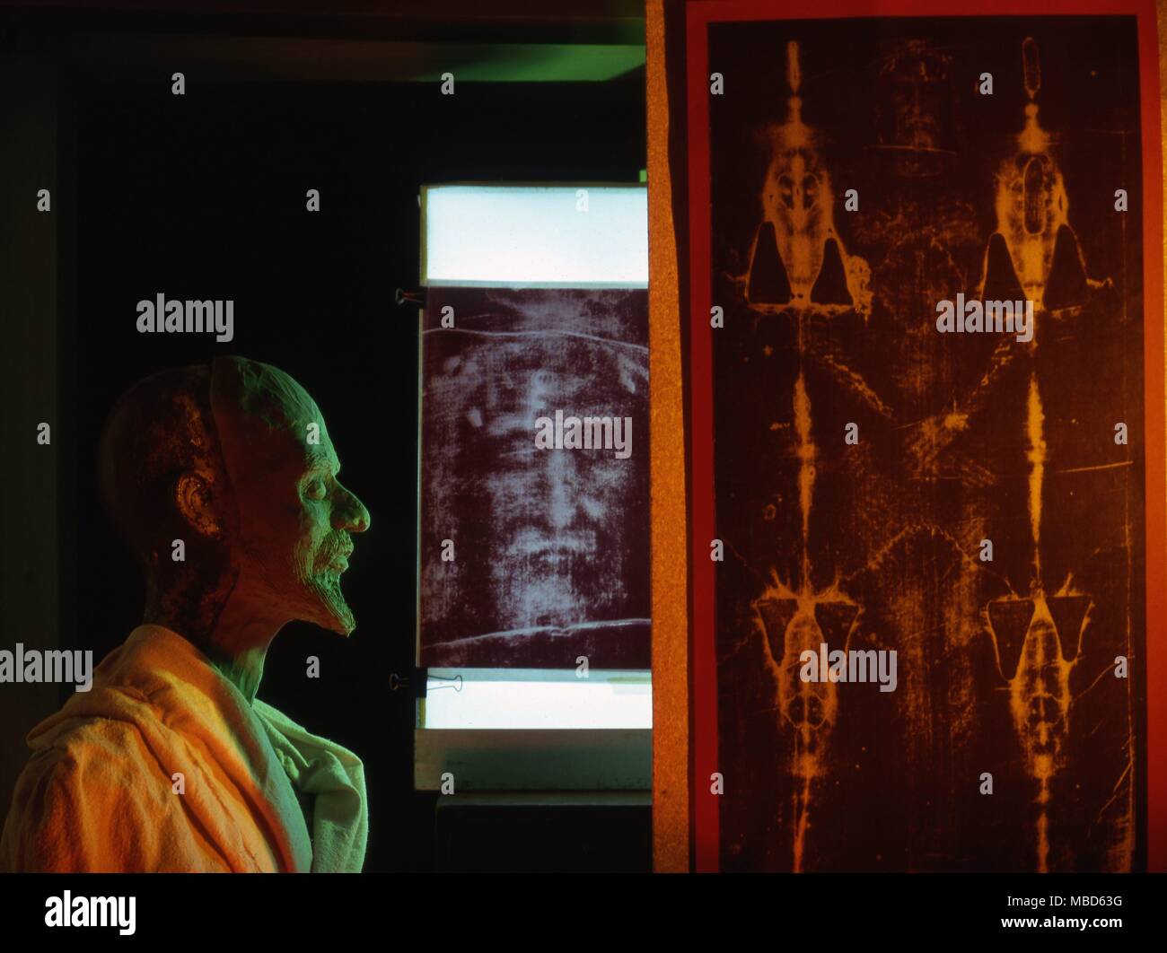 Turin Shroud Photograph of a bust of the ' Man of the Shroud ...
