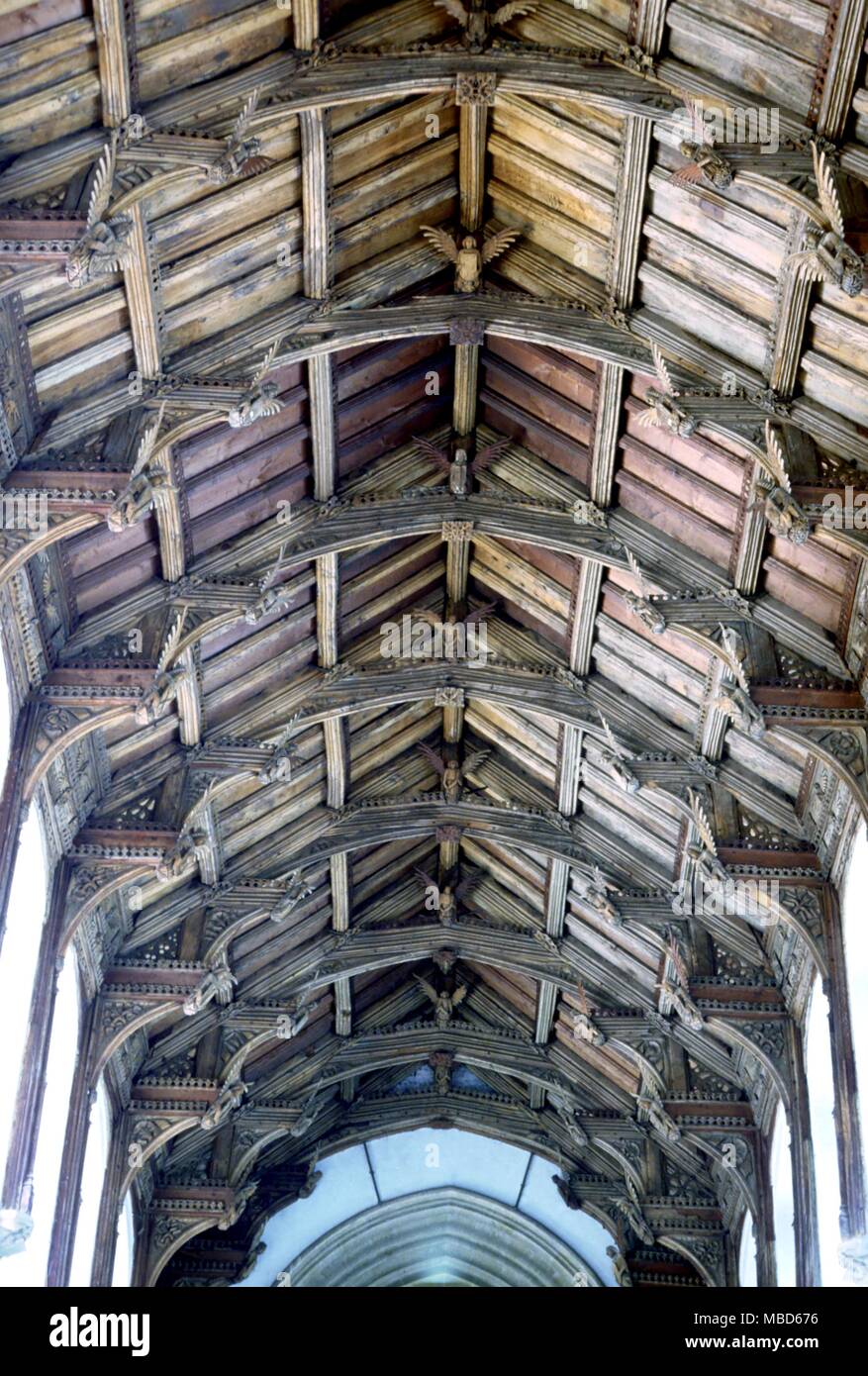 Wooden church roof angels hi-res stock photography and images - Alamy