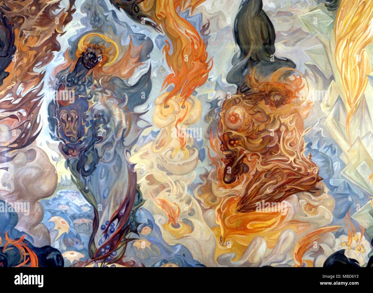 Lucifer and Eve - Detail from a painting by Fay Pomerance, the Globe of ...