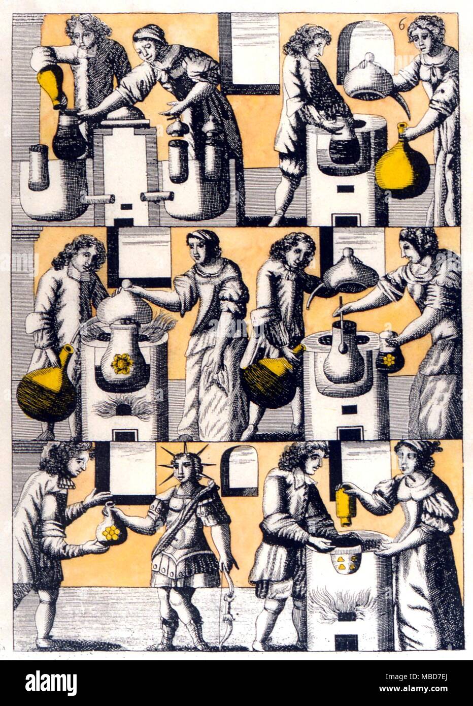 Alchemy - Mutus Liber - Plate 6 from 'Mutus Liber', the Wordless Book ...