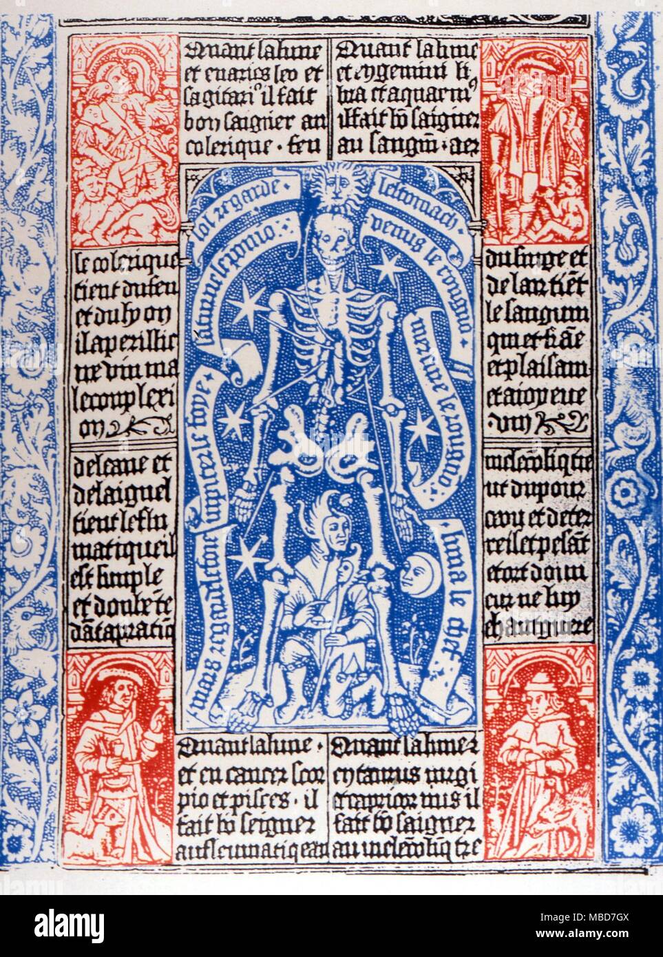 Image of death in the guise of a skeleton, surrounded by the four ...