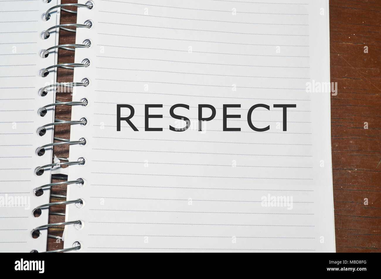respect word written on white paper Stock Photo - Alamy