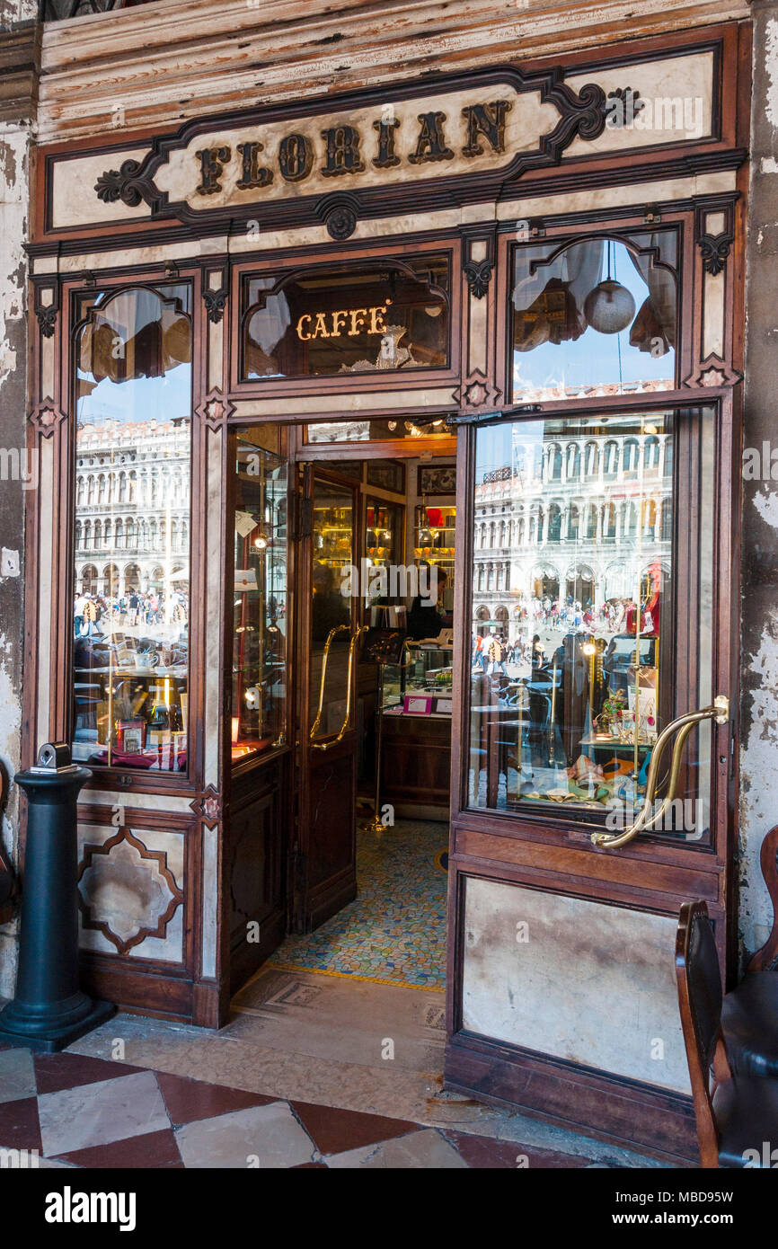Italy, Venice: Caffe Florian, coffee house in the Procuratie Nuove of ...
