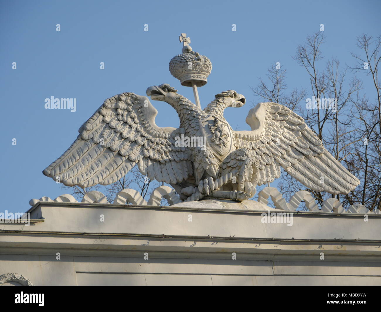 white double-headed eagle coat of arms of the Russian Empire Stock ...