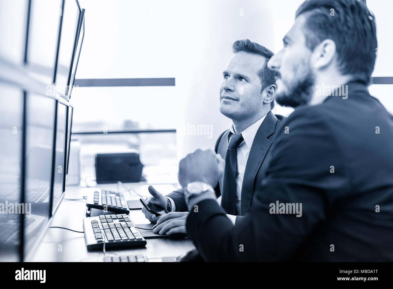 Successful businessmen in trading office. Business success Stock Photo ...
