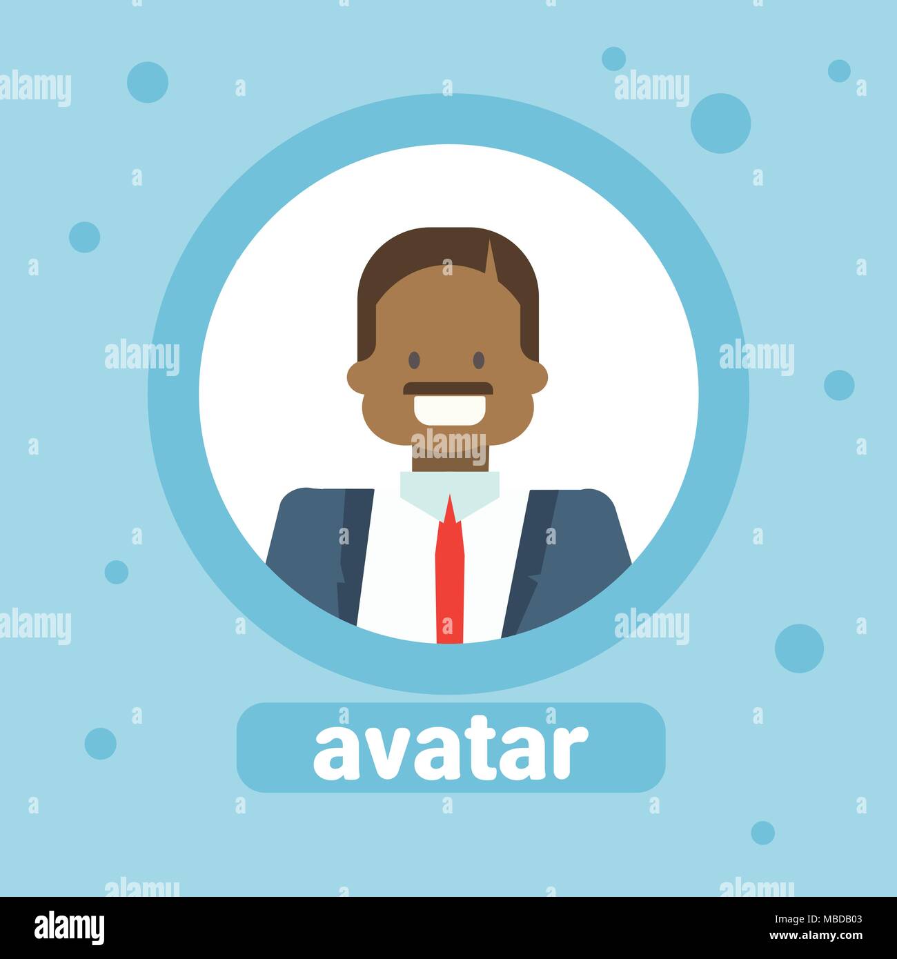 African American Man Avatar Businessman Profile Icon Element User Face ...
