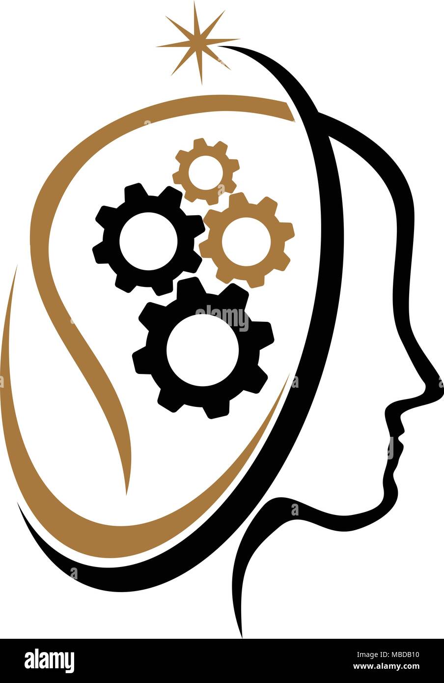 Brain Machine Logo Design Template Vector Stock Vector Image & Art - Alamy